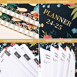 Planner 2023-2024 - July 2023 - June 2024, Academic Planner/Calendar 2023-2024, 2023-2024 Planner Weekly and Monthly with Printed Tabs, 8" x 10", Flexible Cover, Thick Paper, Perfect Daily Organizer - Floral