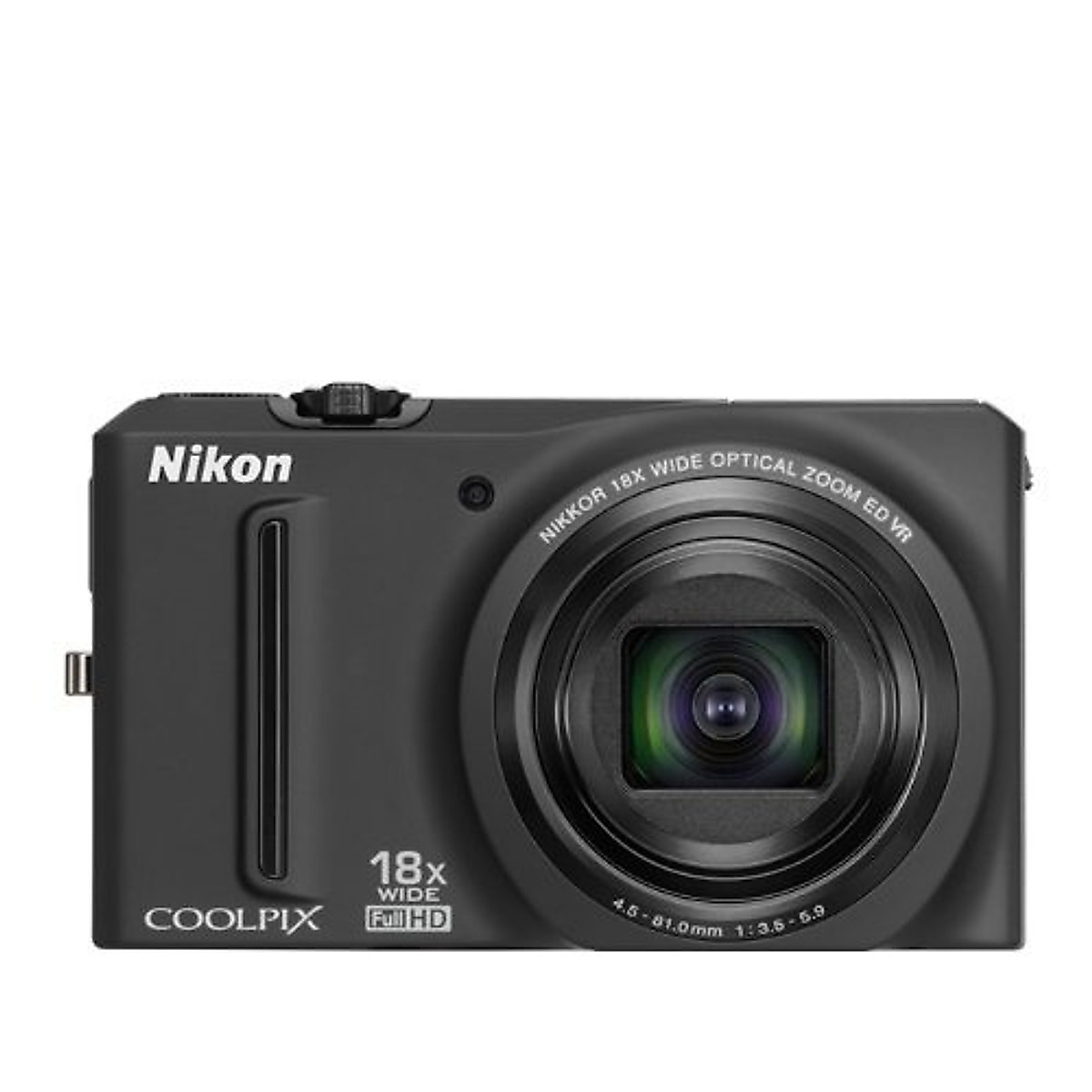Nikon COOLPIX S9100 12.1 MP CMOS Digital Camera with 18x NIKKOR ED Wide-Angle Optical Zoom Lens and Full HD 1080p Video (Black) (OLD MODEL) (Renewed)