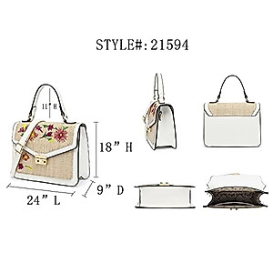 Style Strategy Embroidered Floral May straw crossbody bags for women for women satchel bags for summer