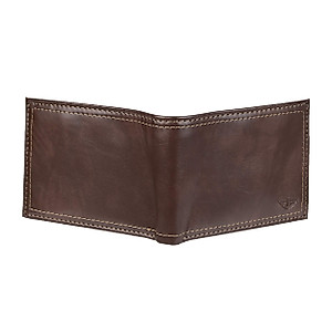 Dockers Men's Extra Capacity Bifold Wallet-ID Window and Multiple Card Slots, Brown, One Size