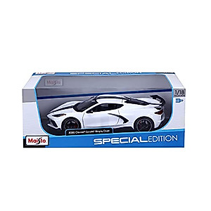 Maisto del 2020 Chevrolet Corvette Stingray Coupe (High Wing) 1/18 Scale (31455B), Blue