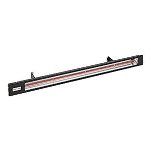 Infratech SL4024BL Slim Line - Single Element 4000 Watt Patio Heater, Voltage: 240, Finish Color: Black