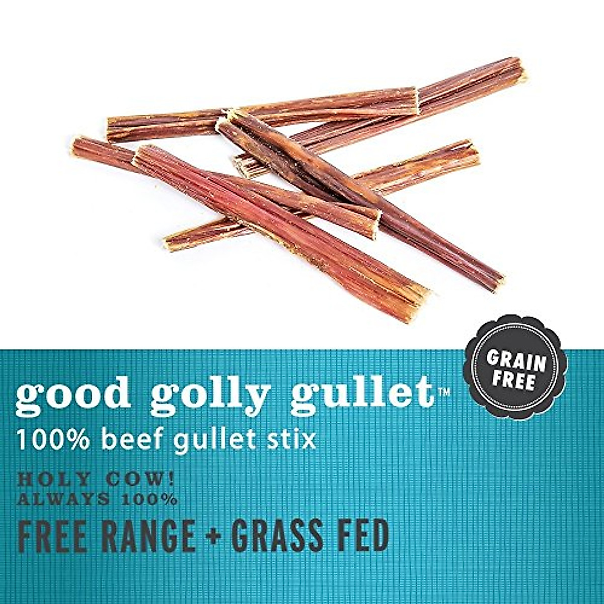 I and love and you Good Golly Beef Gullet Sticks - Grain Free Dog Chews, 100% Beef Gullet, 48 Pack of 6-Inch Sticks