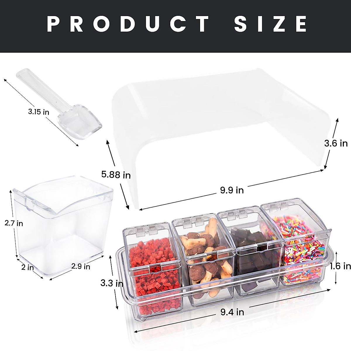 Ninja Creami Food Storage Containe, Airtight Food Storage Container Set,Acrylic Kitchen and Pantry Organization Canisters for Salted Nuts,Sugar,Chocolate Candy for ninja creami accessories