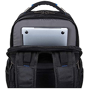 Kenneth Cole REACTION ProTec Travel Laptop Computer Bag, Black Commuter, 17" Backpack