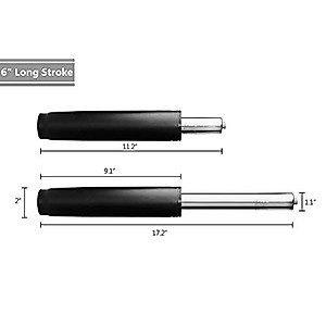 DOZYANT 6" Long Stroke Office Chair Gas Lift Cylinder Replacement,Hydraulic Pneumatic Shock Piston Heavy Duty (450 lbs) for Tall Person Universal Size Fits Most Executive Chairs, Highest End Class 4