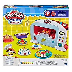 Play-Doh Kitchen Creations Magical Oven Play Food Set for Kids 3 Years and Up with Lights, Sounds, and 6 Colors (Amazon Exclusive)