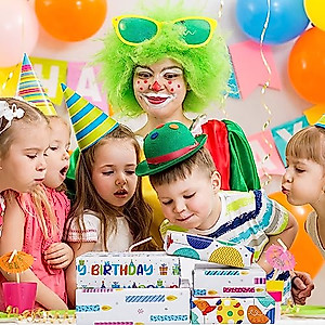 BULKYTREE Birthday Wrapping Paper for Boys Girls Kids Men Women Holiday Birthday Party - 3 Large Sheets Colorful Balloon 'Happy Birthday' Birthday Candles Gift Wrap - 27 Inch X 39.4 Inch Per Sheet