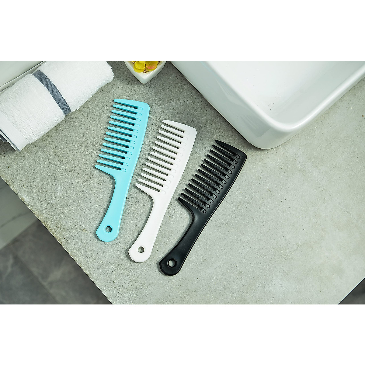 Wide Tooth Detangling Comb, Durable Styling Brush for Curly, Long and Wet Hair Types - Professional Hair Care