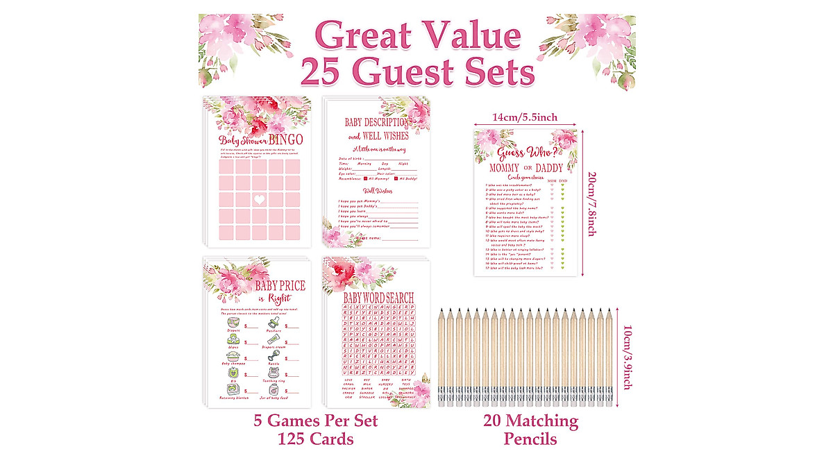 Outus Baby Shower Games - 5 Fun Floral Activities