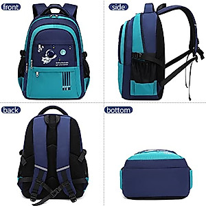 BOVIP Bookbags Cute Lightweight School Backpack for Toddlers Boys Girls Middle School Elementary Green Large