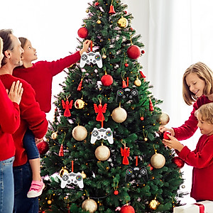 2024 Video Game Christmas Ornaments Personalized Video Game Controller Ornament for Gamer Lovers Customized Handwritten Christmas Tree Hanging Ornament Gifts Reusable PVC Rubber First Keepsake 2PC