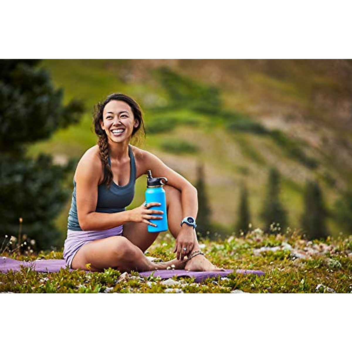 Hydro Flask Water Bottle - Wide Mouth Straw Lid 2.0 - 32 oz, Watermelon