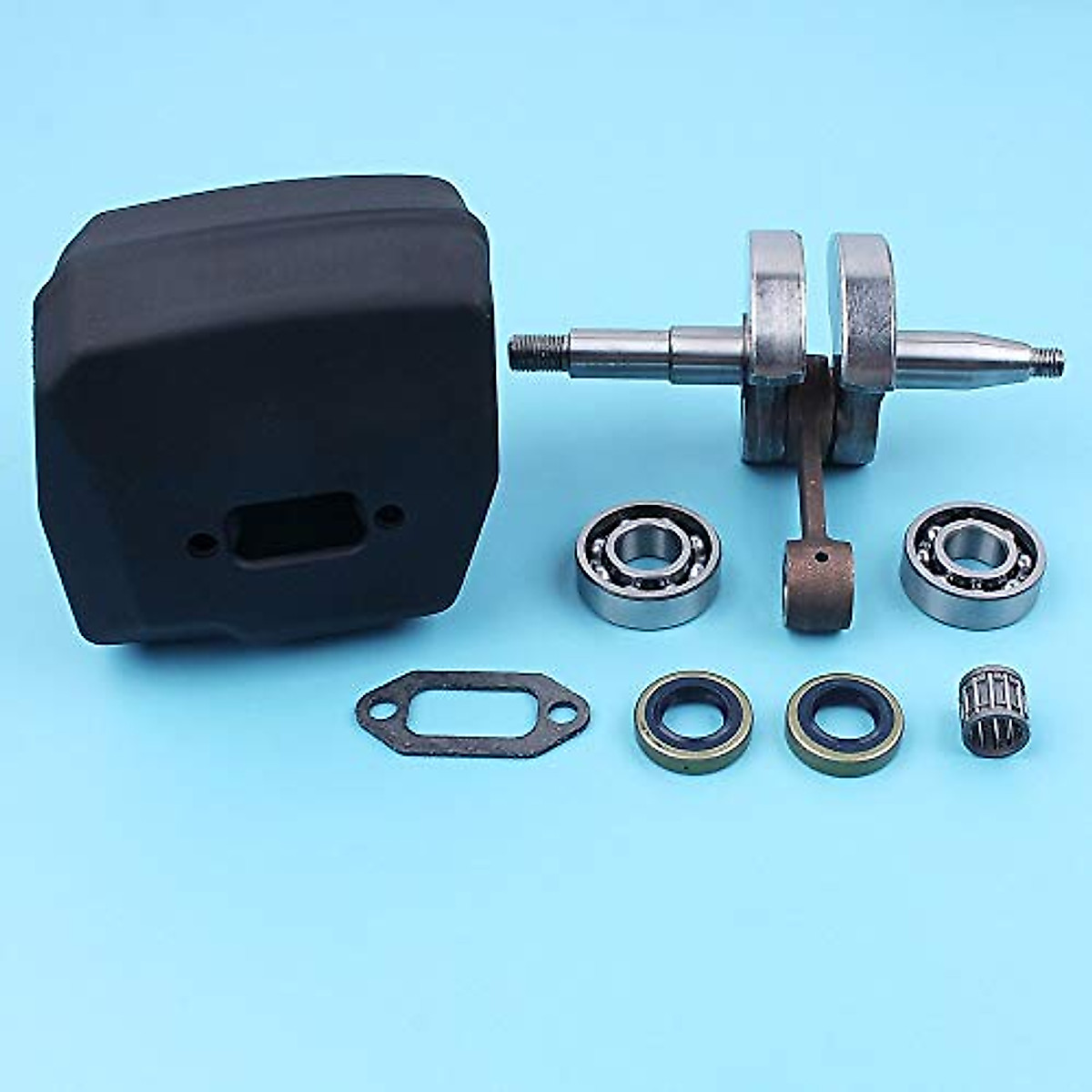 Laliva tools - Crankshaft Crank Bearings Muffler Exhaust Gasket Oil Seals Needle Kit For HUSQVARNA 268 272XP 272K 61 66 266 Chainsaw Repl. Part