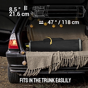 CROWN SHADES 10x10 Pop Up Canopy with 1 Side Wall - Beach Tent with One Push Setup - Outdoor Sun Shade for Events, Parties, Camping - Gazebo with STO-N-Go Cover Bag (Beige)