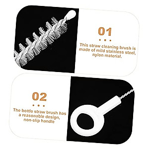 BESPORTBLE 40 pcs Straw Brush Metal Water Bottle Stainless Straws Stainless Cleaner Reusable Straw Cleaner Straw Cleaning Brush Milk Bottle Cleaning Stainless Steel Brush Small Brush