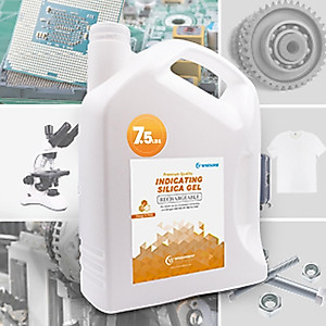 Wisesorb 7.5 LBS Indicating Silica Gel (Orange to White), Reusable Dehumidifiers Desiccant Moisture Absorbers