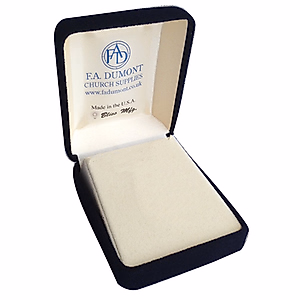 F. A. Dumont Sterling Silver 3/4 x 5/8-inch St. Florian Pendant for Men or Women on a 24-inch Light Rhodium Heavy Curb Chain