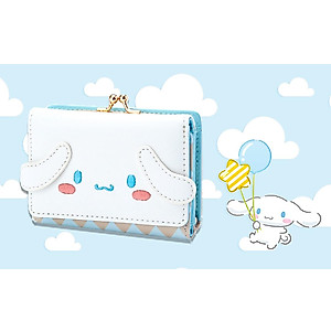 BelugaDesign Cinnamoroll Wallet, Blue, Faux Leather, Lightweight, Waterproof, Expandable, Includes Coin Pouch and Card Holders, Multi-Color, Targeted for Female