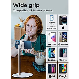 Cooper ChatStand, Height Adjustable Cell Phone Stand for Desk | Cell Phone Holder, Desk Phone Stand for Recording, iPhone Stand for Desk Accessories, iPhone Holder for Desk, Phone Holder Stand Office
