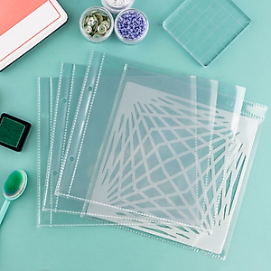 222 Pcs/ 2 Sets 6x6"Cookie Stencil Storage Binder Die Cut and Stamp Storage Folder Baking Stencil Organizer Scrapbooking Cutting Dies Stencil Storage Book Collections Case Organizer