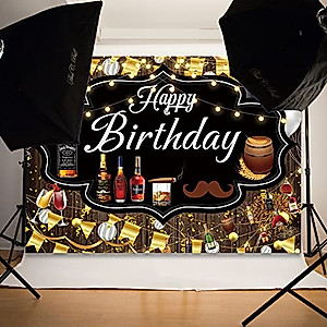 Whiskey Backdrop,7x5FT Whiskey Background Whiskey Banner Whiskey Party Supplies Whiskey Birthday Party Decorations for Men