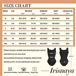 Irisnaya Seamless Shapewear Tummy Control Bodysuit Sleeveless Round Neck Body Shaper Cami Jumpsuit Tank Top One Piece Leotard (X-Large, Black)