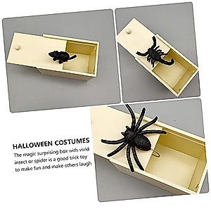 Amosfun Halloween Toy 3 Pcs Box Halloween Manipulative Props Kid Toy Kid Gifts Halloween Props Spider Surprise Secret Money Box Kids Prank Boxes Kids Joke Toy