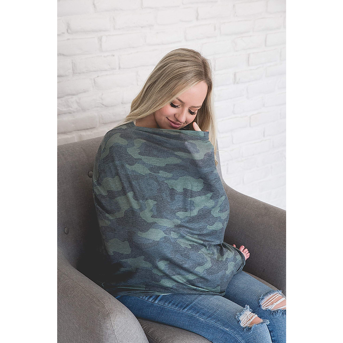 Copper Pearl Multi-Use Cover: Car Seat Covers, Nursing Cover, and Stroller Cover for Sun - Stretchy Fabric, All-Season Use, Stylish Designs, Easy Access for Moms - Hunter