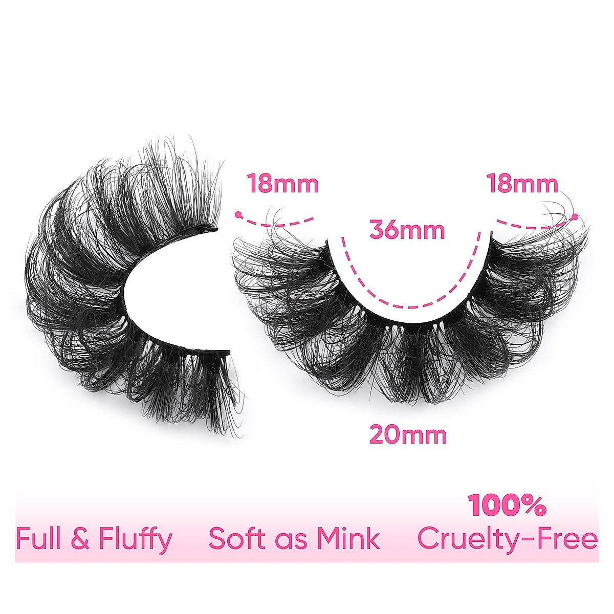 Mink Lashes Fluffy Wispy False Eyelashes 8 Pairs D Curl Faux Mink Lashes that Look Like Extensions Dramatic Long Volume Lashes Pack by Eefofnn