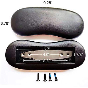 M.one Replacement Office Chair Armrest Arm Pads Caps Kidney Shaped (Set of 2)