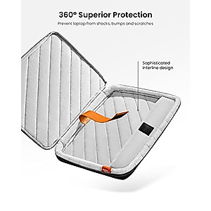 tomtoc 360 Protective Laptop Carrying Case for 16-inch New MacBook Pro M2/M1 Pro/Max A2780 A2485 A2141 2023-2019, Dell XPS 15 Plus, The New Razer Blade 15, Surface Book 3/2 15, Accessory Sleeve Bag