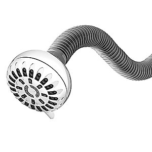 Waterpik PowerPulse Flexible Neck Shower Head Adjustable Shower Head for All Heights, Chrome 7-Mode XPP-703E