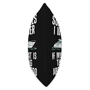 Yacht Boating Gift Boat Accessories & Boater Stuff Funny Art for Men Women Watercraft Boat Owner Throw Pillow, 18x18, Multicolor