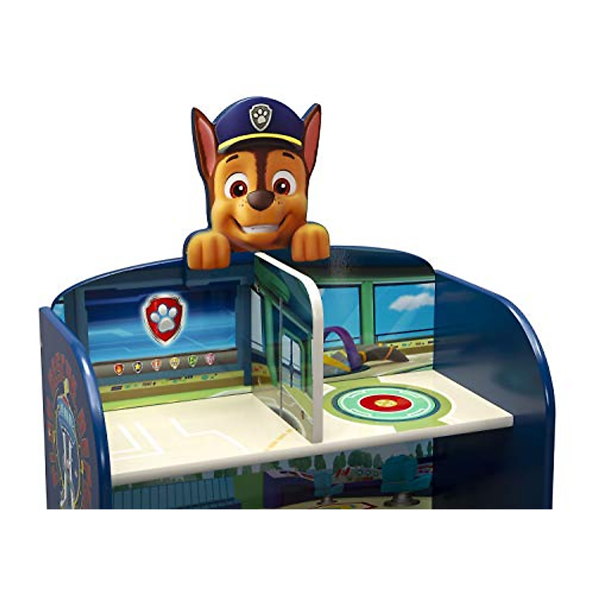 Delta Children Wooden Playhouse 4-Shelf Bookcase for Kids, PAW Patrol