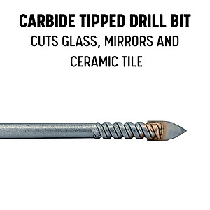 Drill America DWDGD1/4 1/4" Carbide Tipped Glass & Tile Drill Bit, DWDGD Series