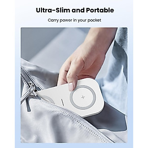 2 in 1 Wireless Charging Pad - 10W Max Wireless Charger for Apple iPhone 15/14/14 Plus/14 Pro Max/13/12/Mini/11/SE/X/8, Airpods 3/2/Pro, Wireless Phone Charger for Samsung S22/S21, Dual Charging Pad