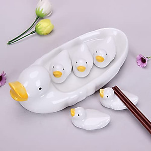 GK-O Japanese Chopstick Rest Duck Spoon Fork Holder Rack Stand Kitchen Flatware