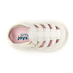 Simple Joys by Carter's Baby Girls Frankie Sandal, White, 4 Infant