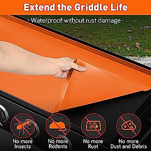 Wohbay Griddle Mat for Blackstone, 36" Food-Grade Silicone Cover Mat for Griddle Surface, Griddle Accessories, Griddle Outdoor Protector - Orange
