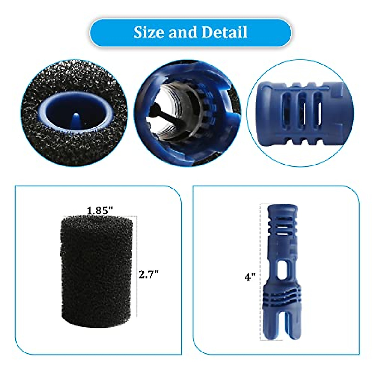 Tail Sweep Pro with Scrubber, Tail Sweep Pro TSP10S Replacement for Polaris 280, 380, 360, 3900 Sport, 180, 1 Tail Sweep Pro with 6 Foam Scrubber for Polaris Three Wheel Pressure Cleaners