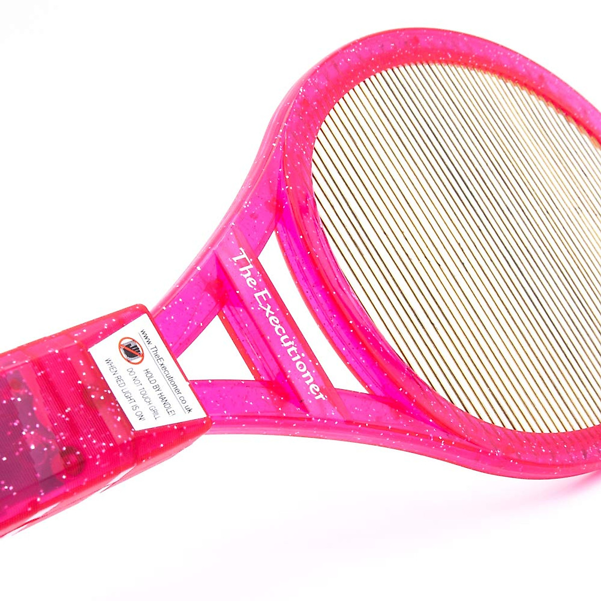 The Executioner Fly Zapper Mosquito, Wasp, Bug, Insect Killer Swatter Electric Fly Zapper Racket Single Layer for Efficient Zapping Indoor Outdoor (Pink)