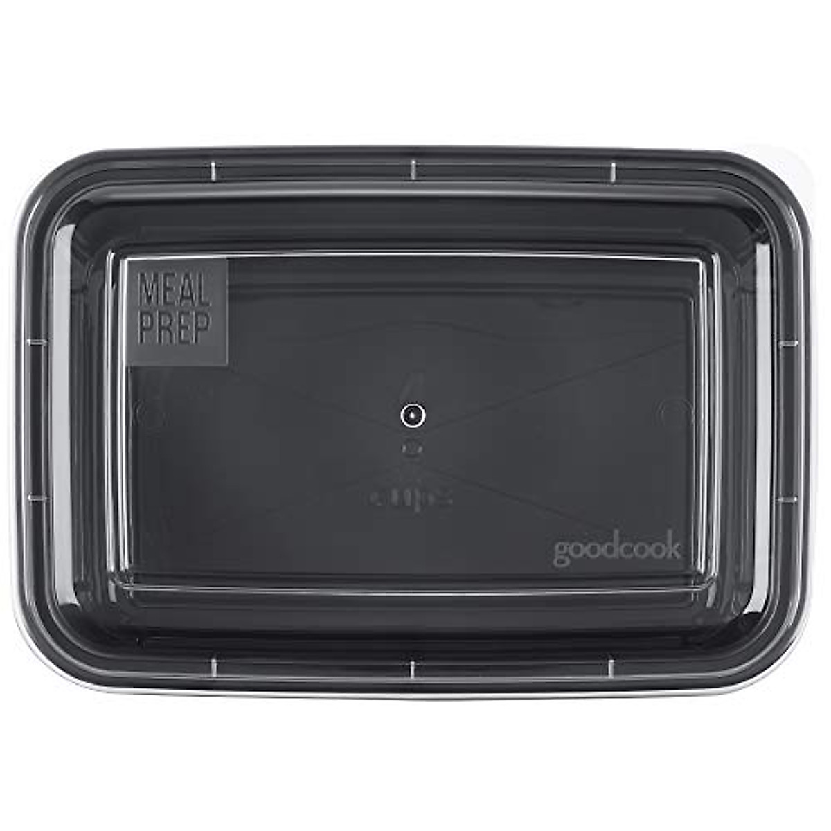 GoodCook Meal Prep Containers, Single Compartment 10-Pack, BPA-Free Reusable Food Storage, Black, Microwave & Freezer Safe, Stackable Meal Prep Containers for Lunches and Snacks