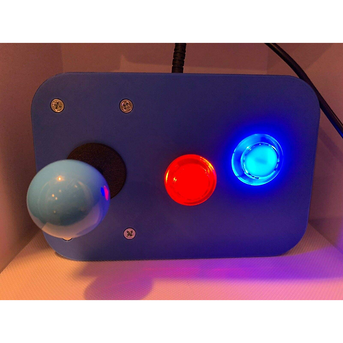 Atari Joystick 7800 2600 Controller Control Arcade Stick Handmade 3D Printed Case Blue