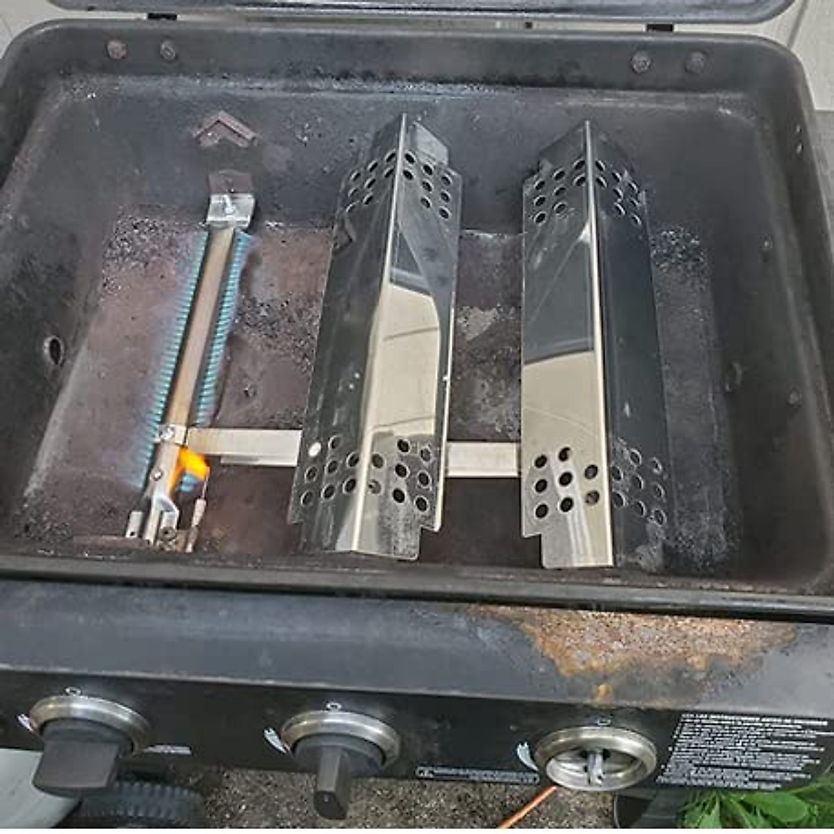 Htanch SN1161(3-Pack) SA6781 (3-Pack) 15 1/16" Stainless Steel Heat Plate and Burner Replacement for Gas Grill Models Charbroil 463722313, Charbroil 463722314 and Charbroil 463742111