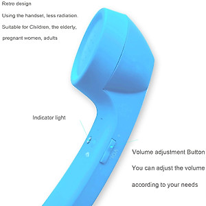 ENJOY-UNIQUE Wireless Bluetooth Mic Headphones Comfort Retro Phone Handset Mic Speaker Phone Call Receiver Compatible with iPhone iOS Android iOS Cell Phone Telephone