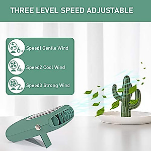YVMVDV USB Mini Portable Fan, Rechargeble Portable Handheld Personal Fan,Rechargeable Necklace Fan with Adjustable Lanyard 3 Speed Wearable Mini USB Personal Fan for Eyelash Women Kids,Men(Green)