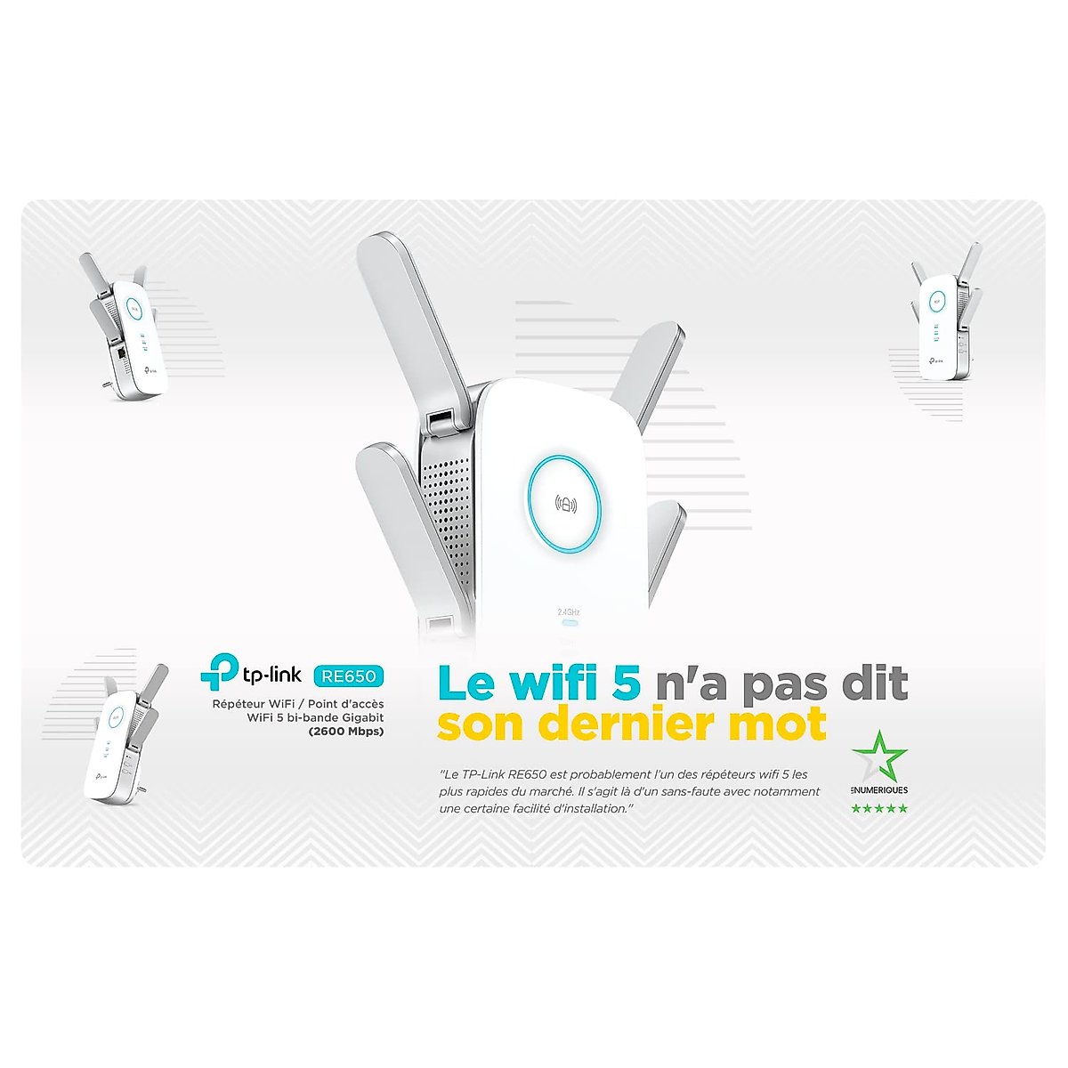 TP-Link RE650 v1. 0, AC2600 Wi-Fi Range Extender