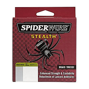 SpiderWire Stealth® Superline, Moss Green, 30lb | 13.6kg, 200yd | 182m Braided Fishing Line, Suitable for Freshwater and Saltwater Environments