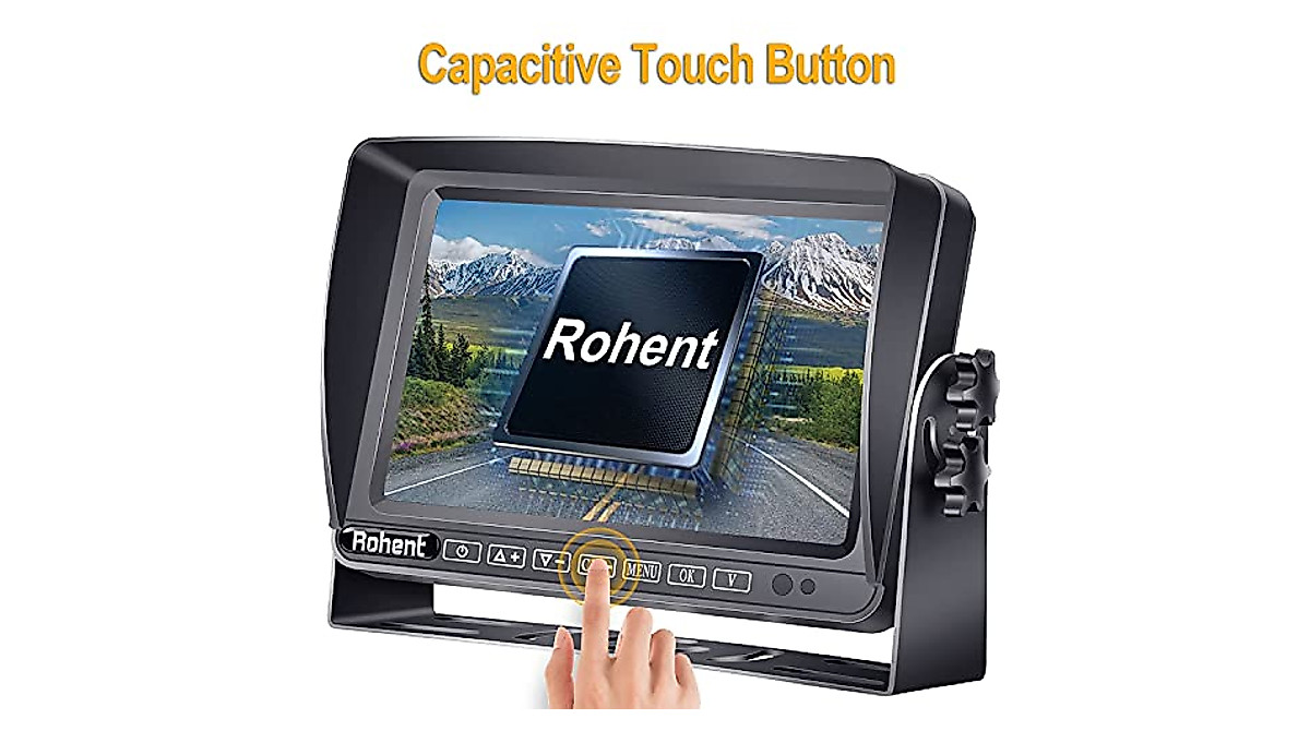 Rohent RV Backup Camera Wired HD 1080P 7 Inch Monitor DVR Recording ...